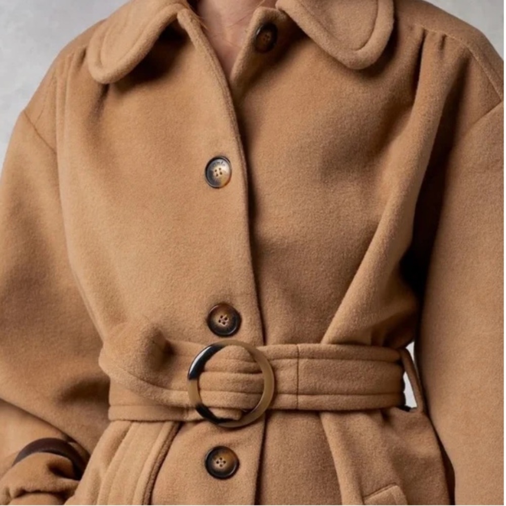 Brand New Rouje Gerard Coat In The Color Camel - Gem